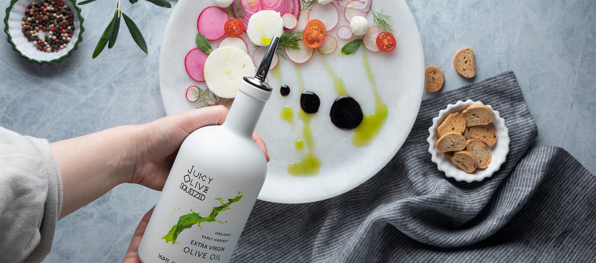 Best to use with – Juicy Olive Squeezed